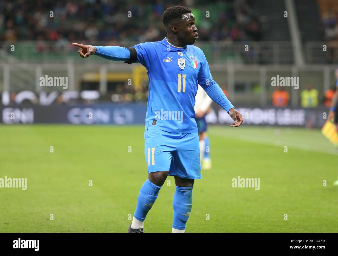 Wilfried Gnonto of Italy during the UEFA Nations League, League A ...