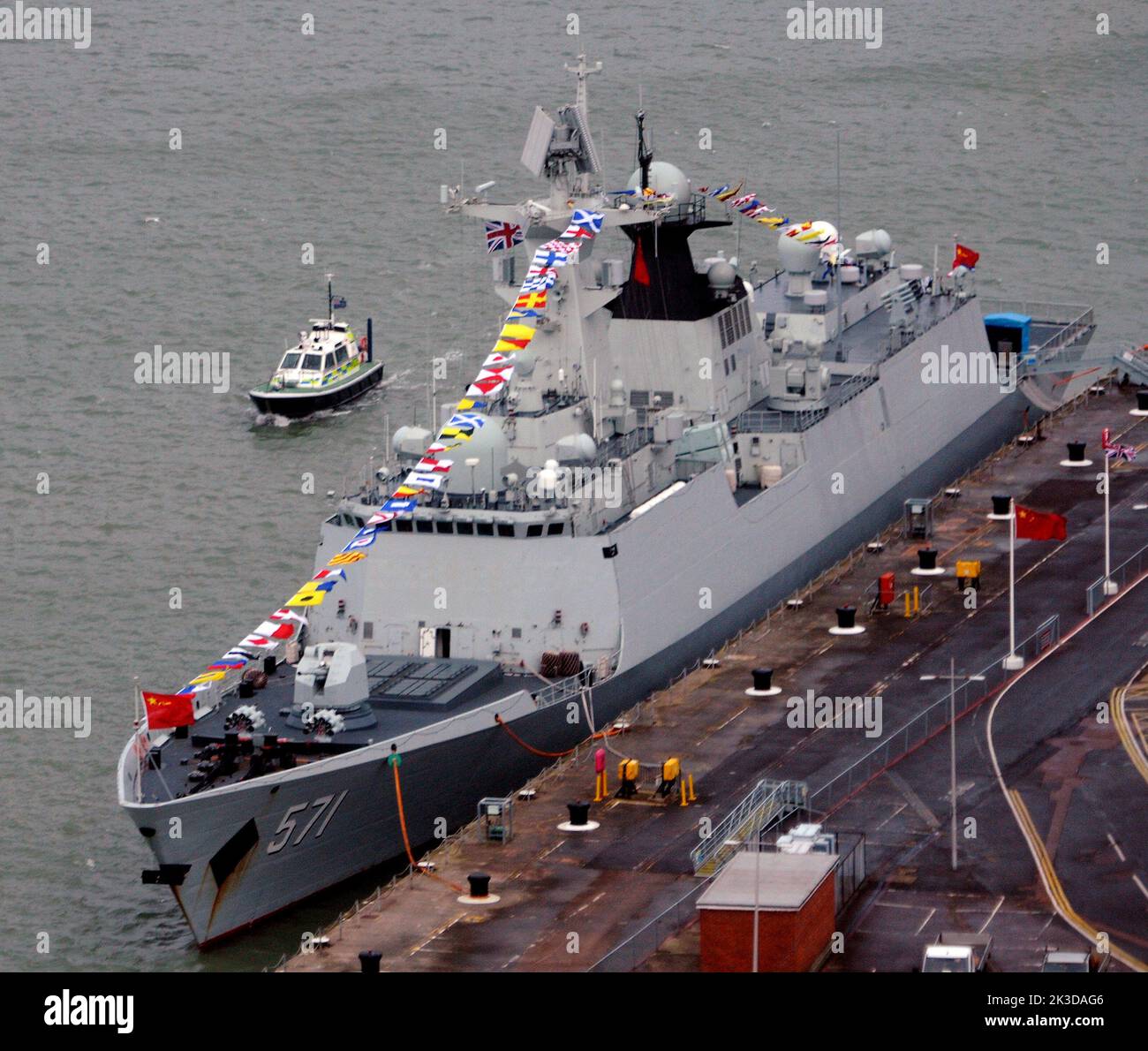 The Chinese take over Portsmouth. A police launch passes Chinese ...