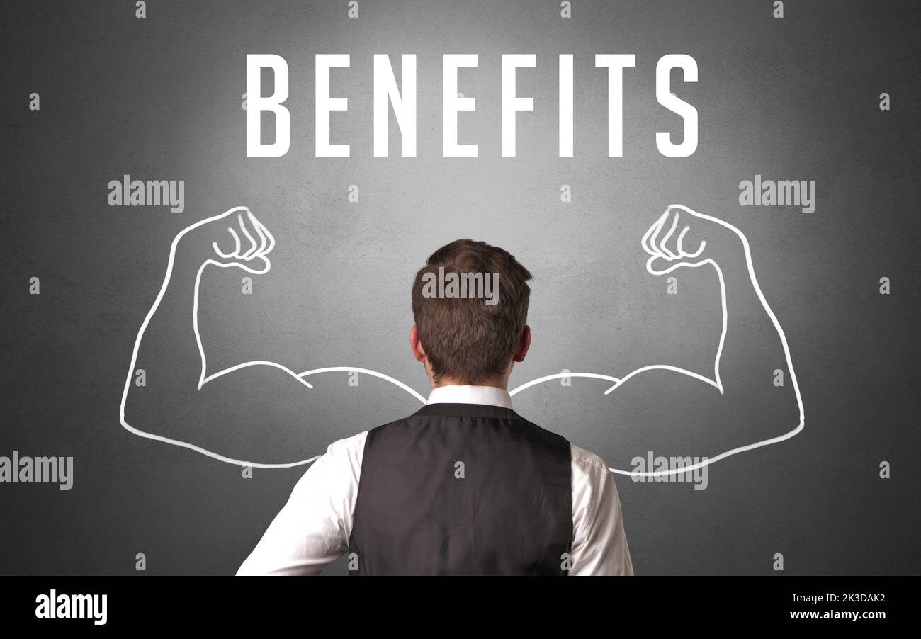 Rear view of a businessman, powerfull business concept Stock Photo - Alamy