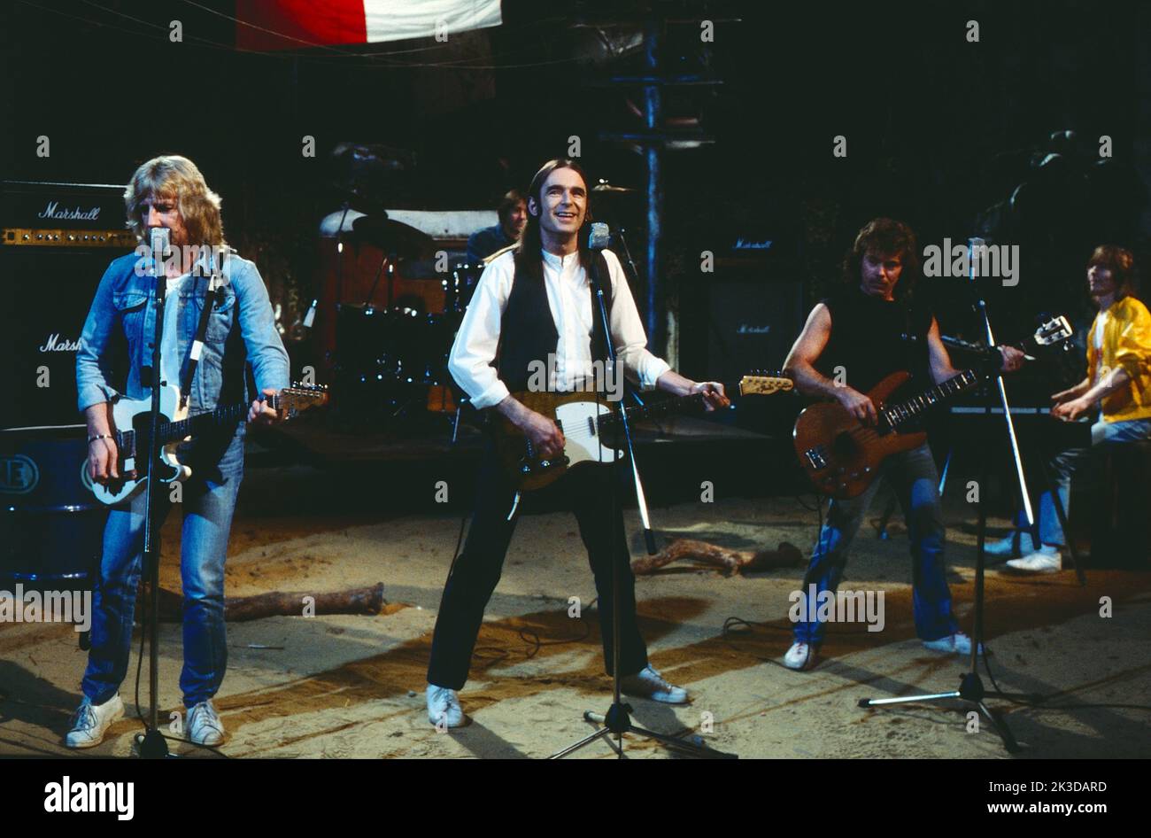 Status Quo Britische Rock Band Auftritt Deutschland 1984 Status