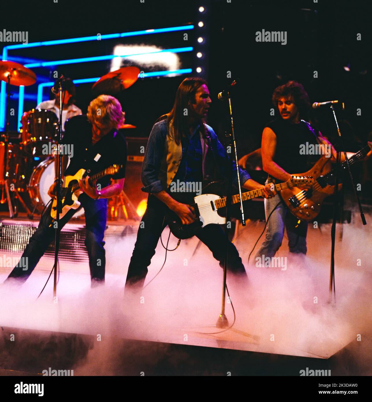 Status Quo Britische Rock Band Tv Auftritt Deutschland 1983 Status