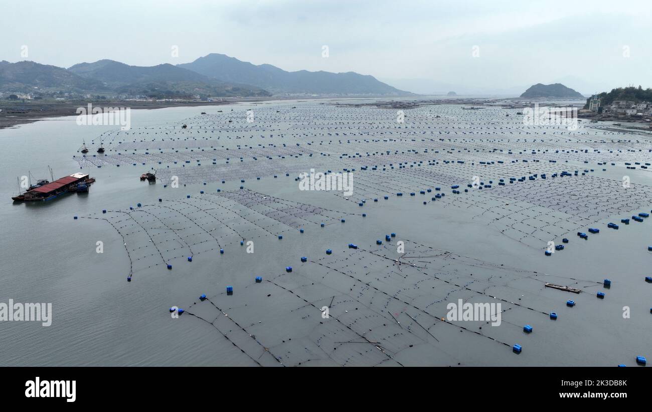 NINGDE, CHINA - SEPTEMBER 23, 2022 - An aerial photo shows an offshore ...