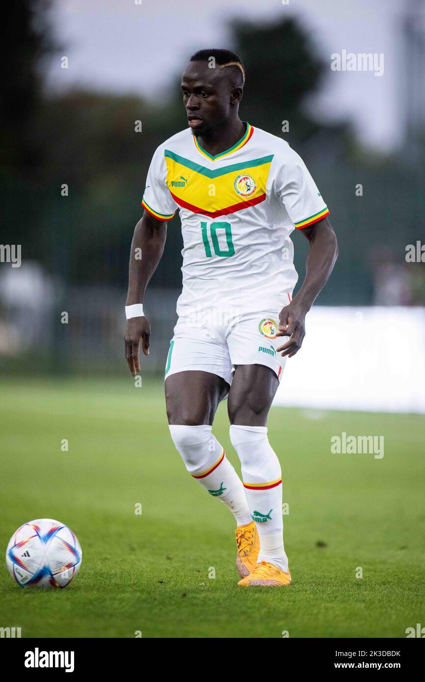 ORLEANS, FRANCE - SEPTEMBER 24: Sadio Mane of Senegal control ball ...