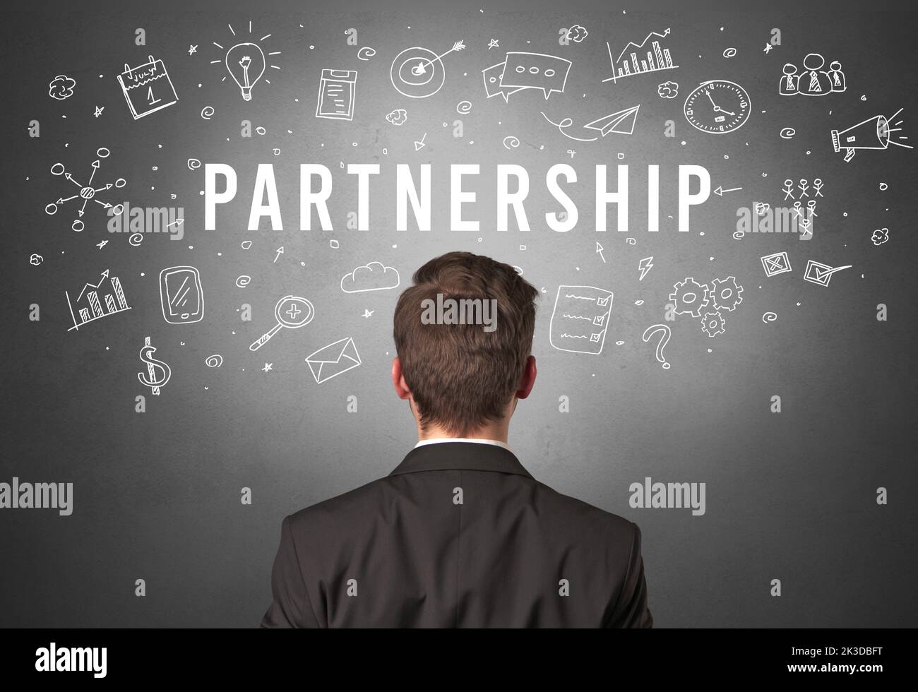 Rear view of a businessman Stock Photo - Alamy