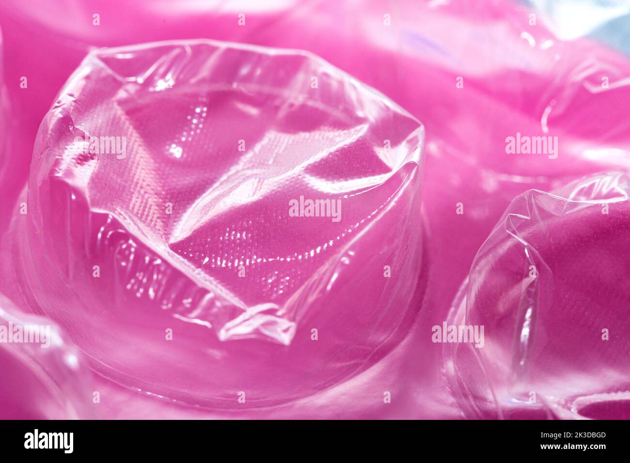 Pink bubble wrap macro photography Stock Photo - Alamy
