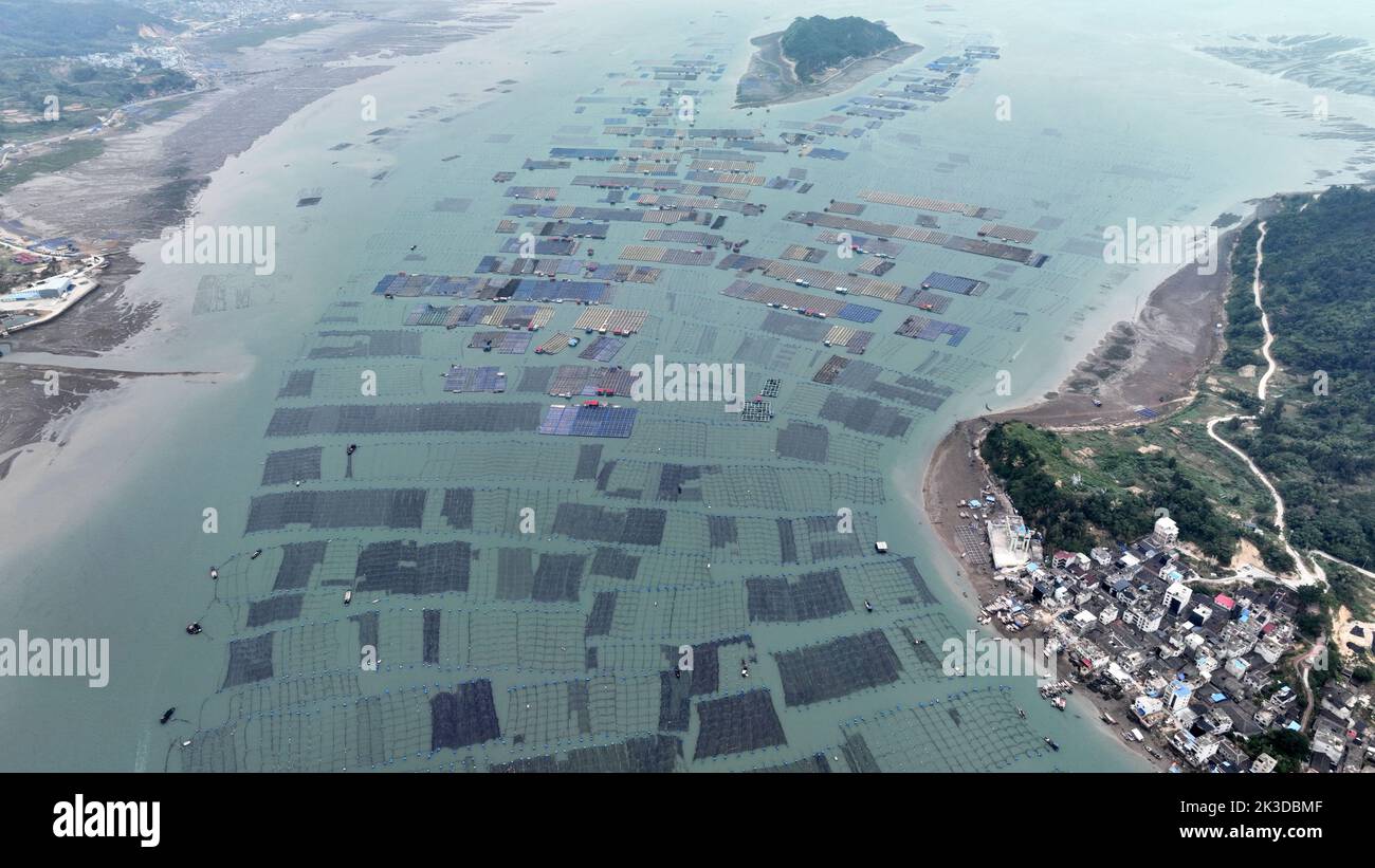NINGDE, CHINA - SEPTEMBER 23, 2022 - An aerial photo shows an offshore ...