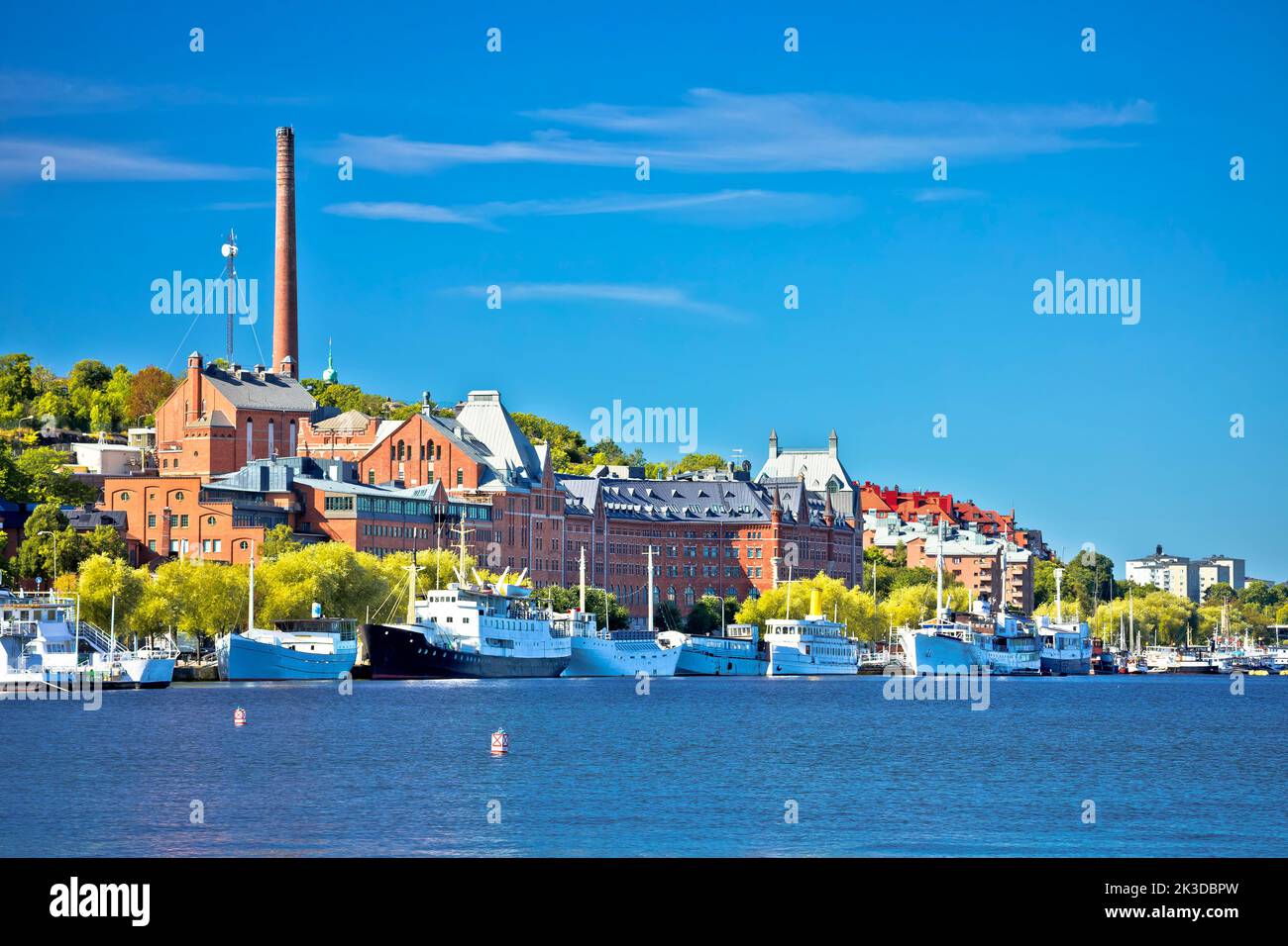 Stockholm harbor and waterfront of Sodermalm island view, capital of ...