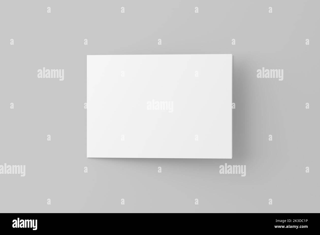 A4 A5 A6 Landscape Folded Invitation Card With Envelope 3D Rendering ...