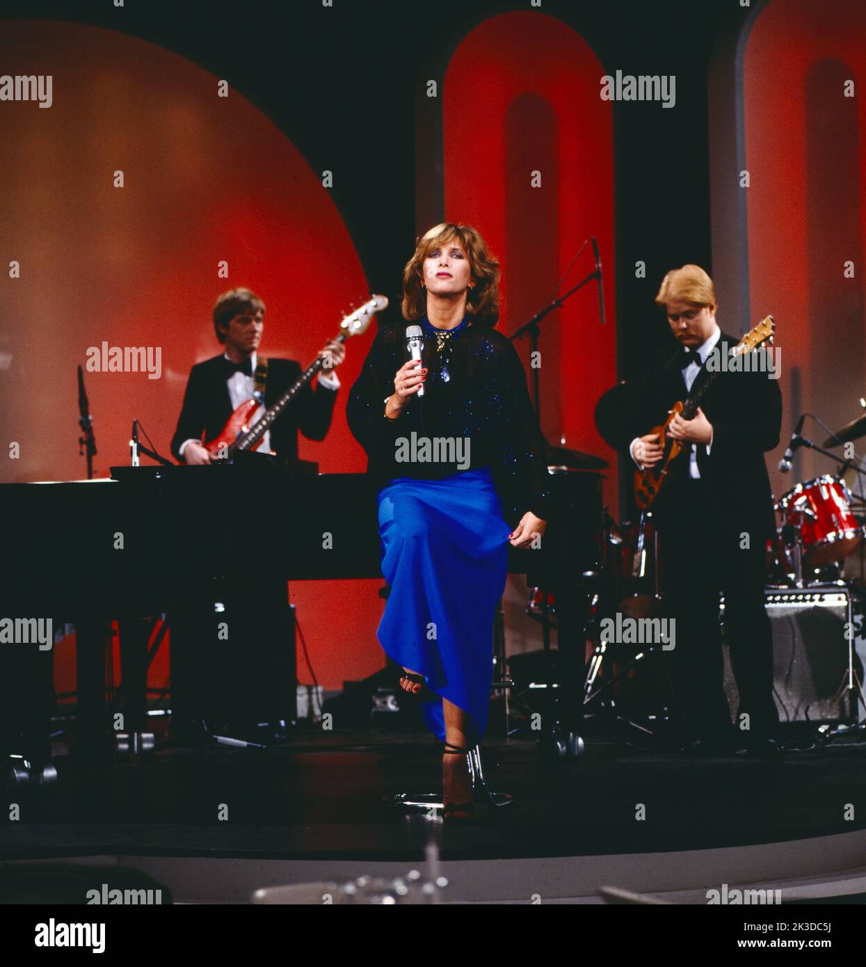 Sylvia Vrethammar, schwedische Sängerin, TV Auftritt, Deutschland, 1987 ...