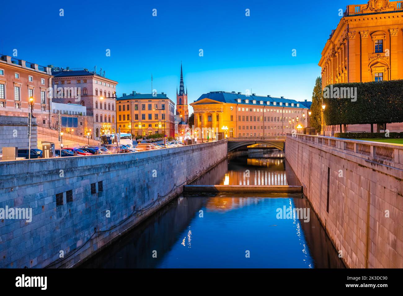Stockholm historic city center evening view, capital of Sweden Stock ...