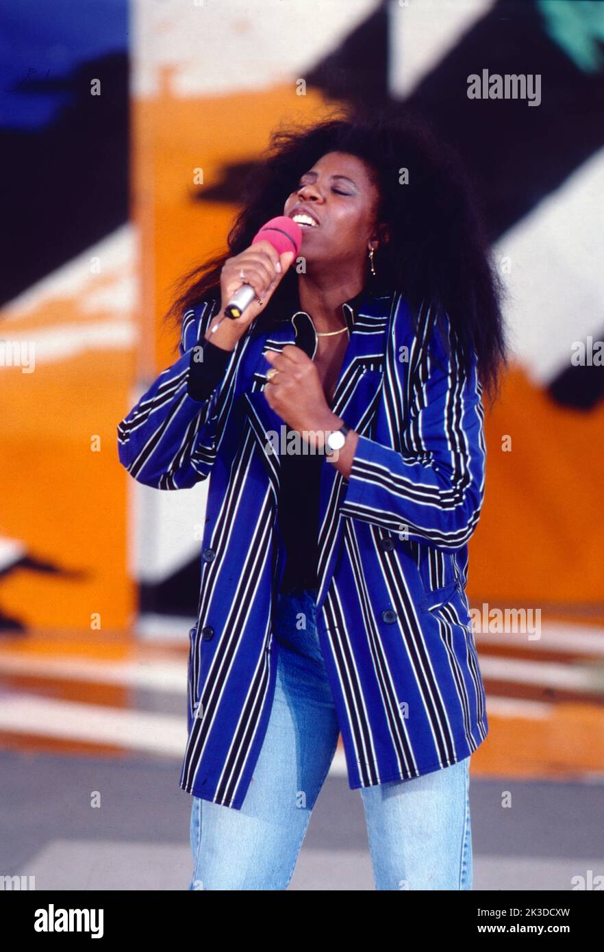 Jaki Graham, britische Soulsängerin, Auftritt in Deutschland, 1989 ...