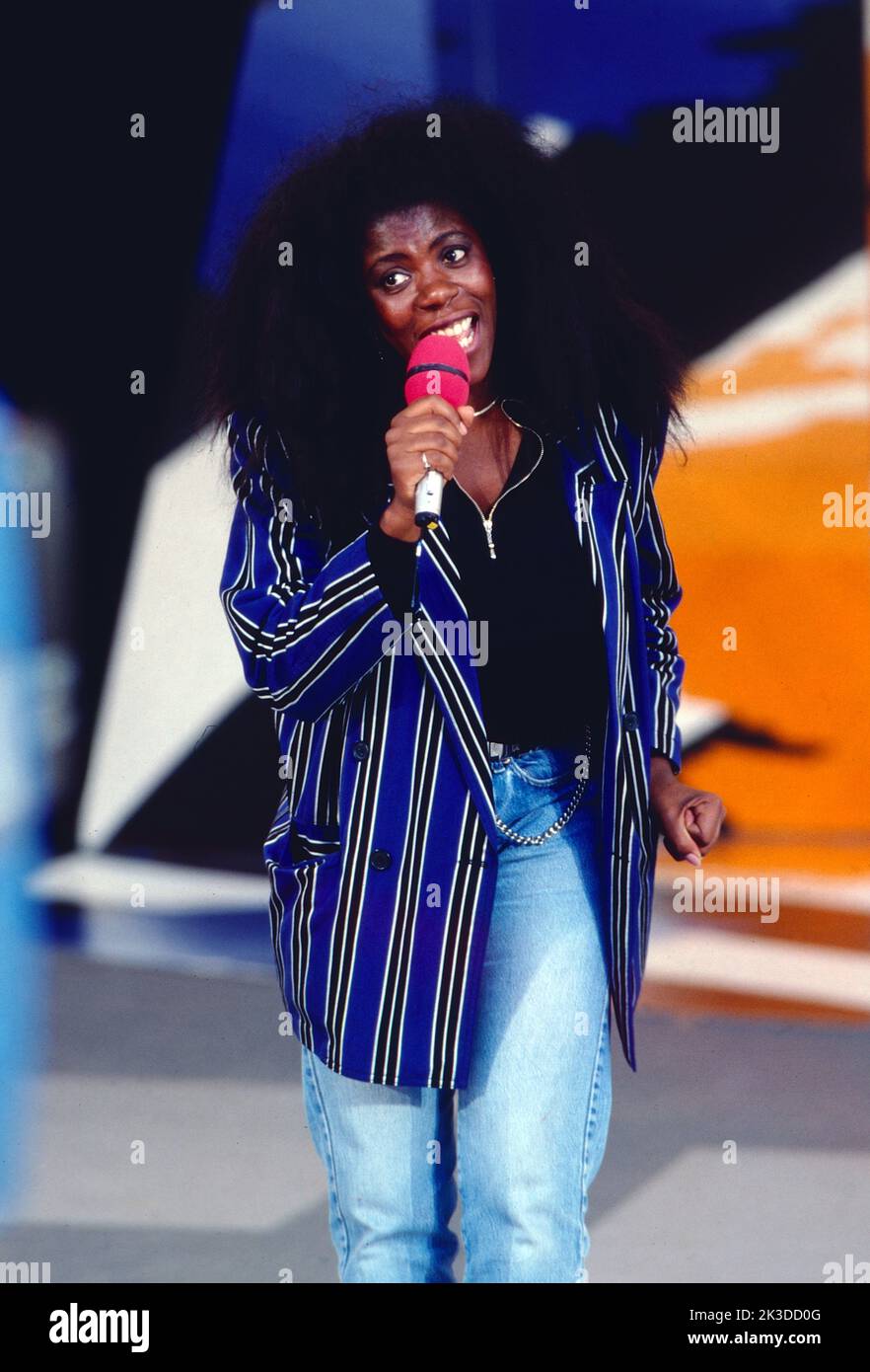 Jaki Graham, britische Soulsängerin, Auftritt in Deutschland, 1989 ...