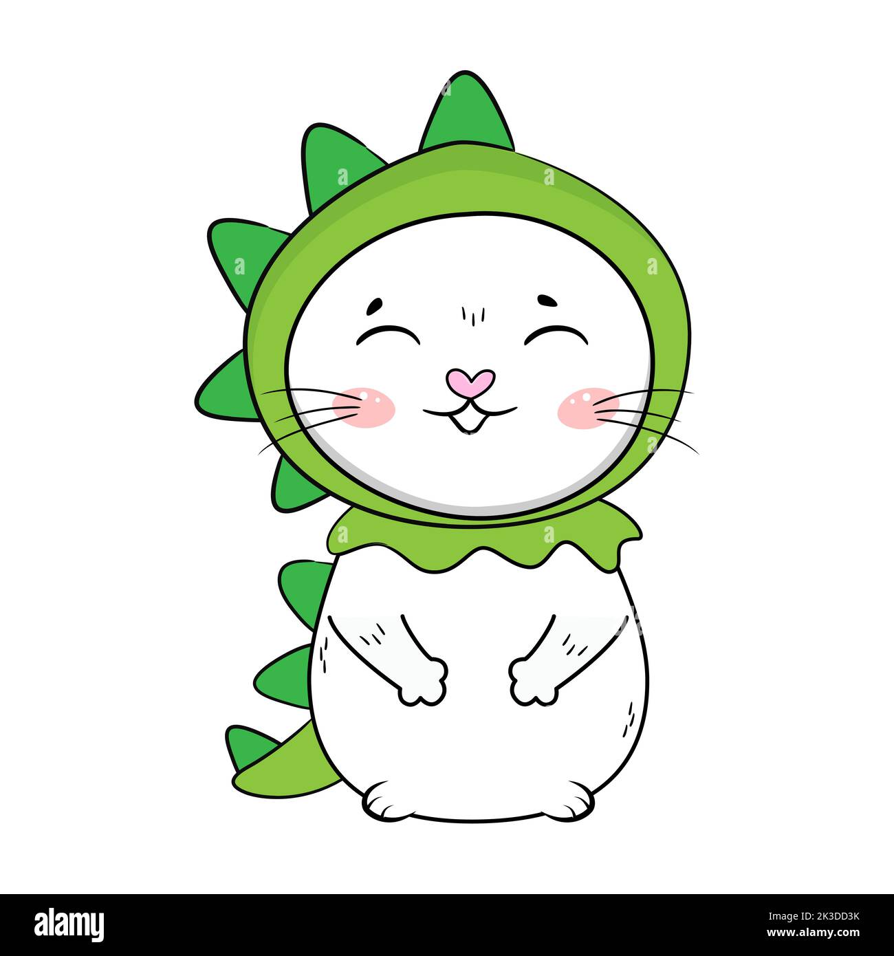 Cute cartoon cat in carnival costume. Vector illustration Stock Vector ...