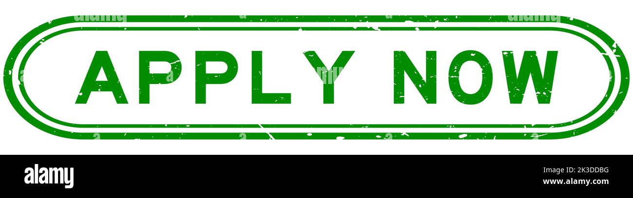Grunge green apply now word rubber seal stamp on white background Stock Vector Image & Art - Alamy