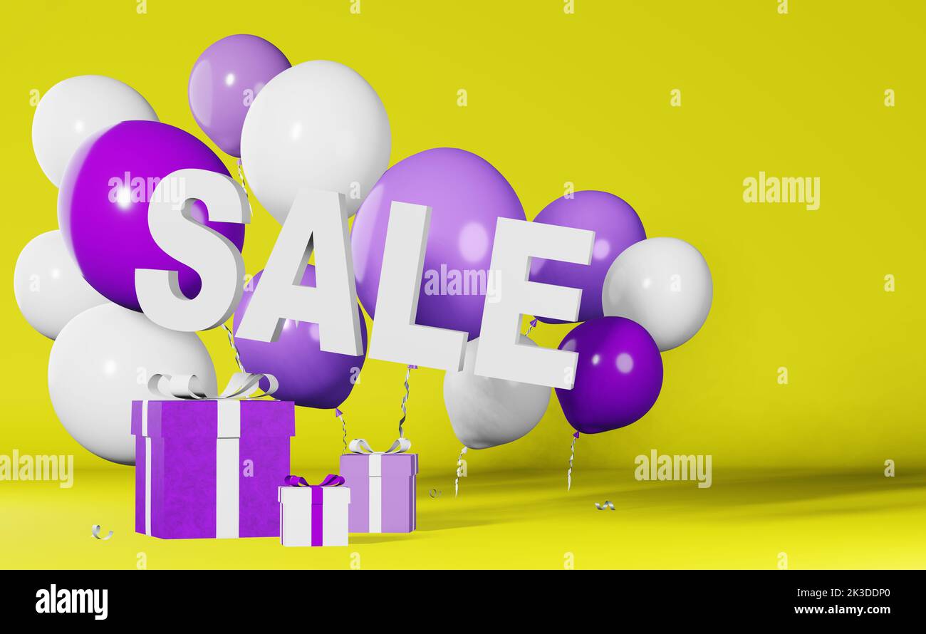 Sale text discount banner Hot offer Best price 3d rendering card yellow ...