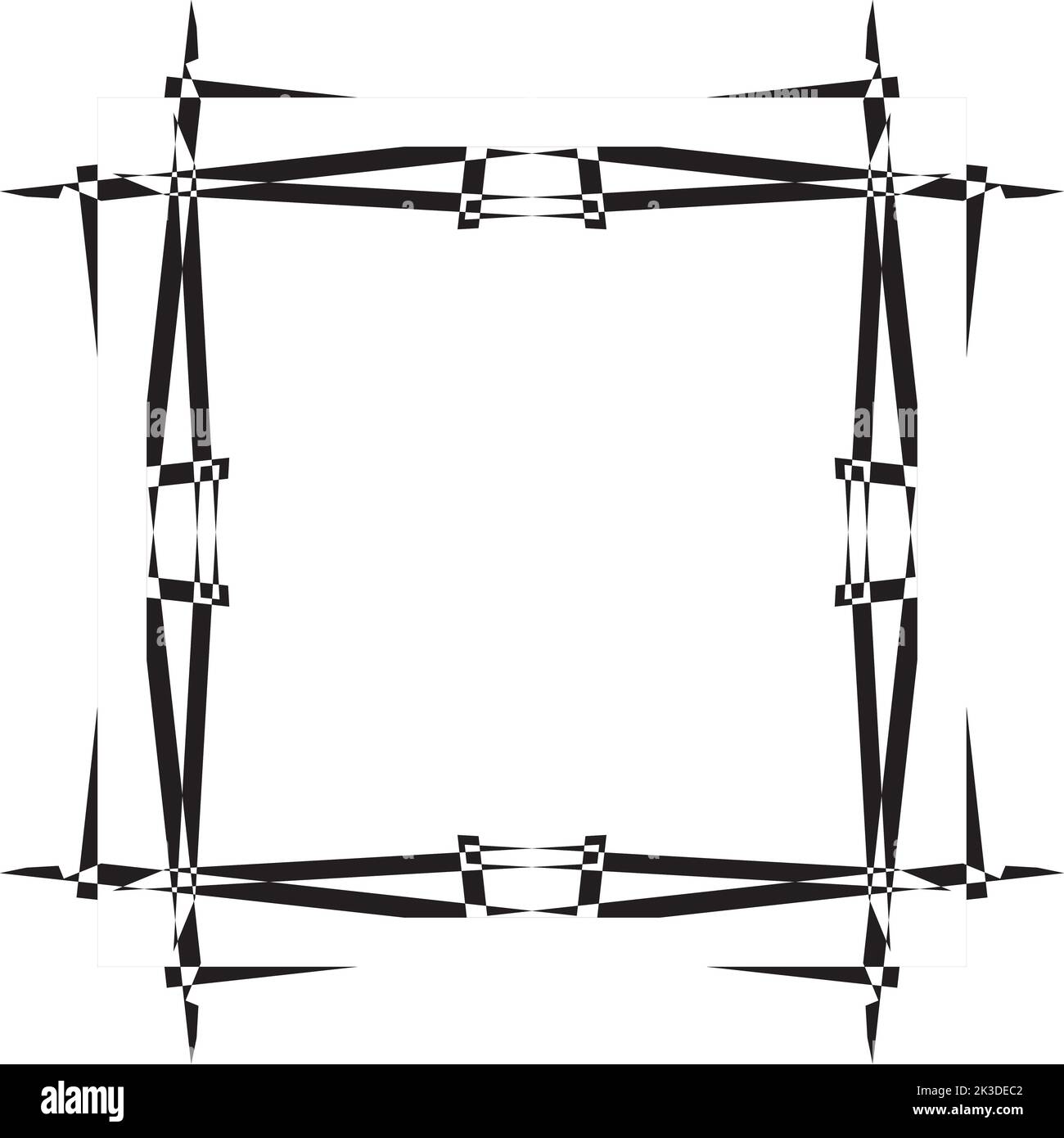 Abstract diamond isquare ntersected also psy frame in perspective black ...
