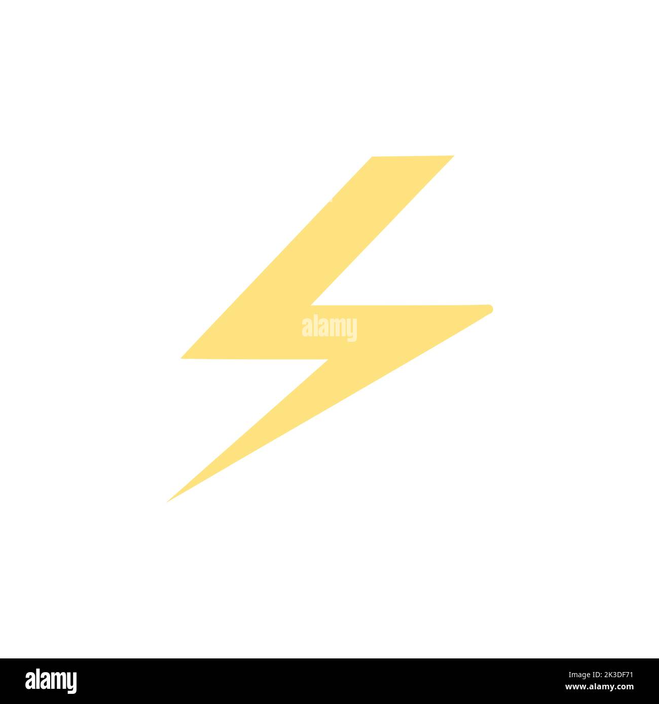 Lightning icon in cartoon flat style. Vector illustration of ...