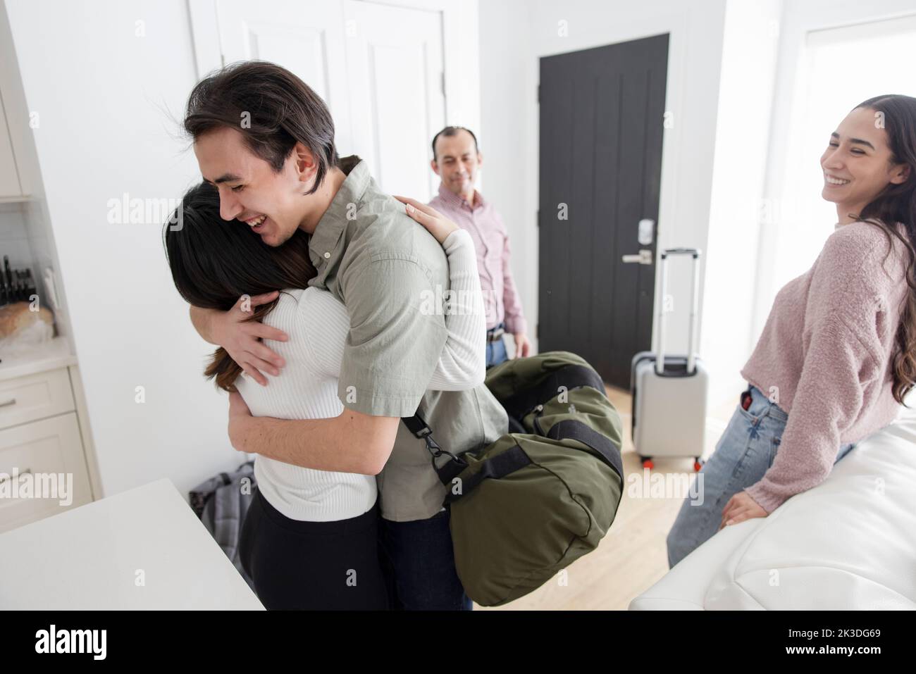 Young brother sister happy smiling hi-res stock photography and images ...