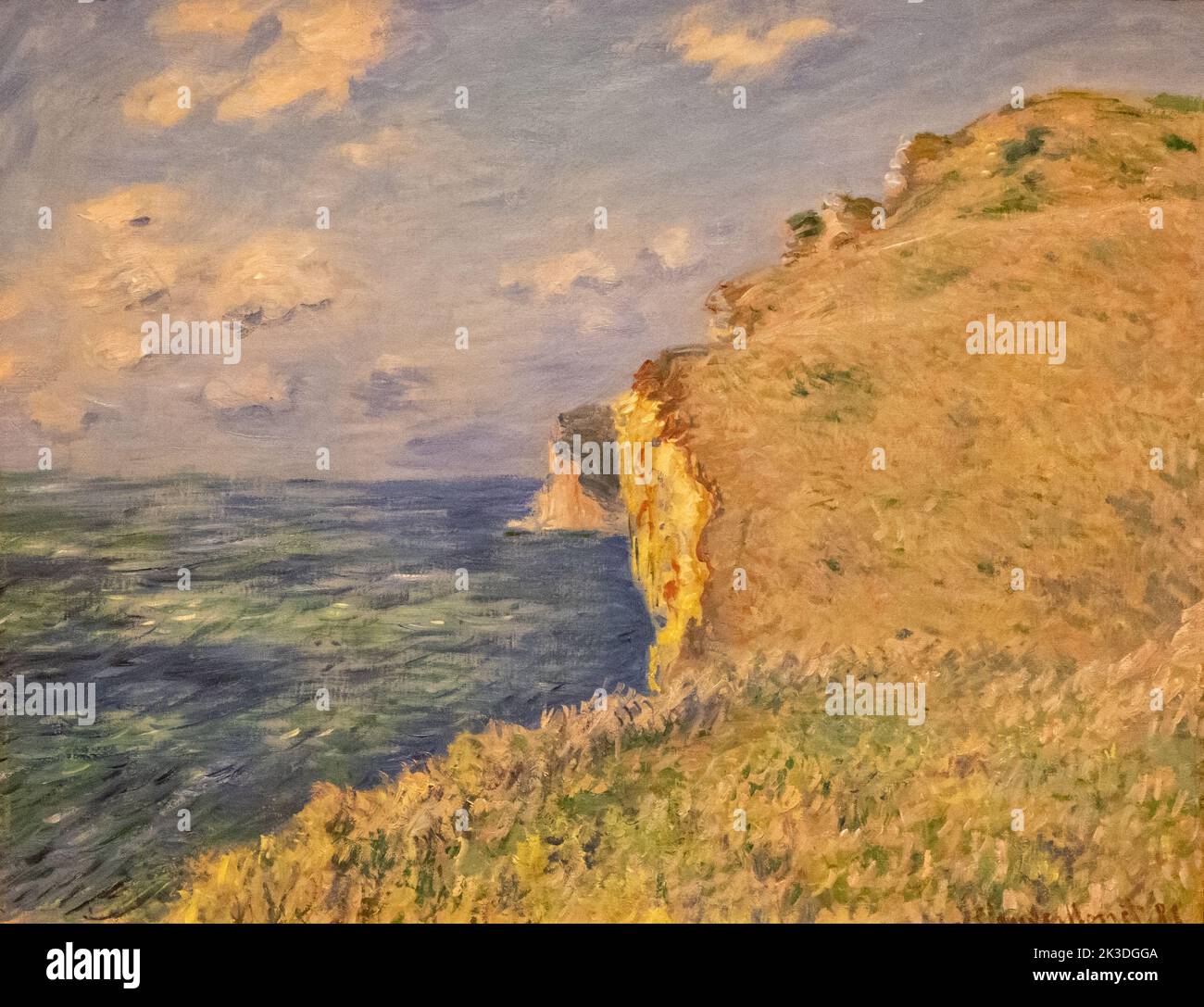 La Falaise a Fecamp or Cliff at Fecamp by Claude Monet in National ...