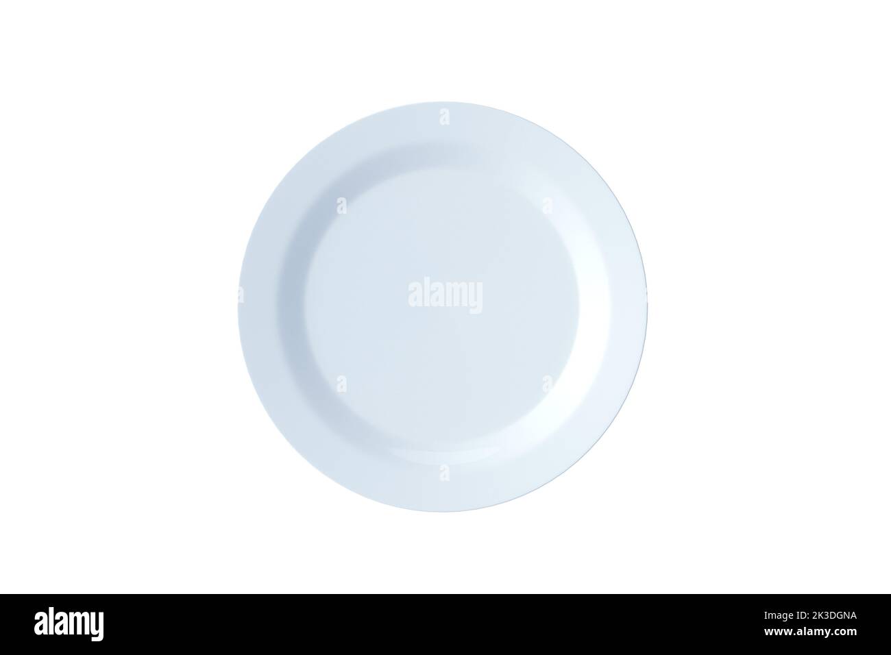 Empty plate isolated on white background. 3d render Stock Photo - Alamy