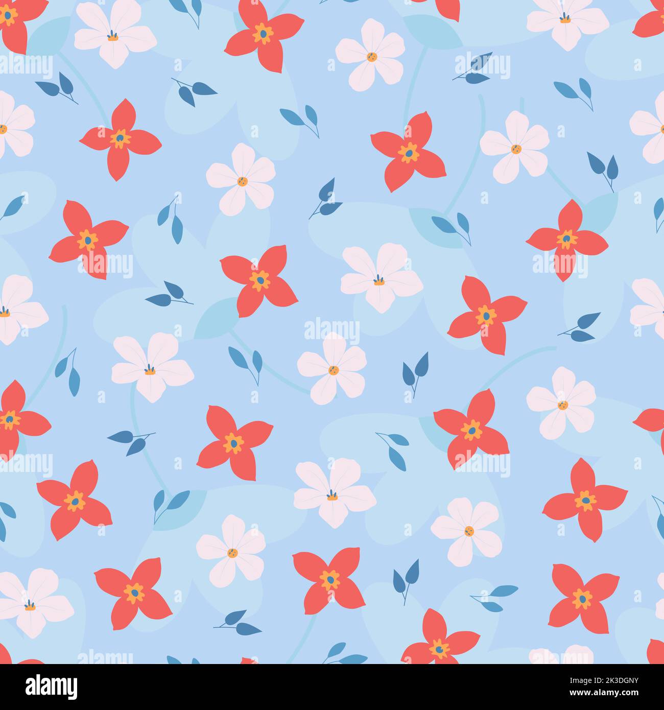 Floral seamless pattern design. Composite overlay repeat texture of ...