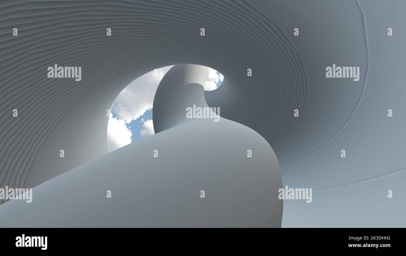 Carved Grey Structure. 3D rendering Stock Photo - Alamy