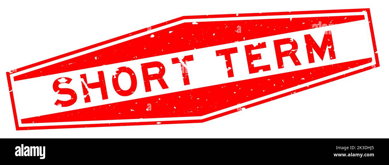 Grunge red short term word hexagon rubber seal stamp on white background Stock Vector Image ...