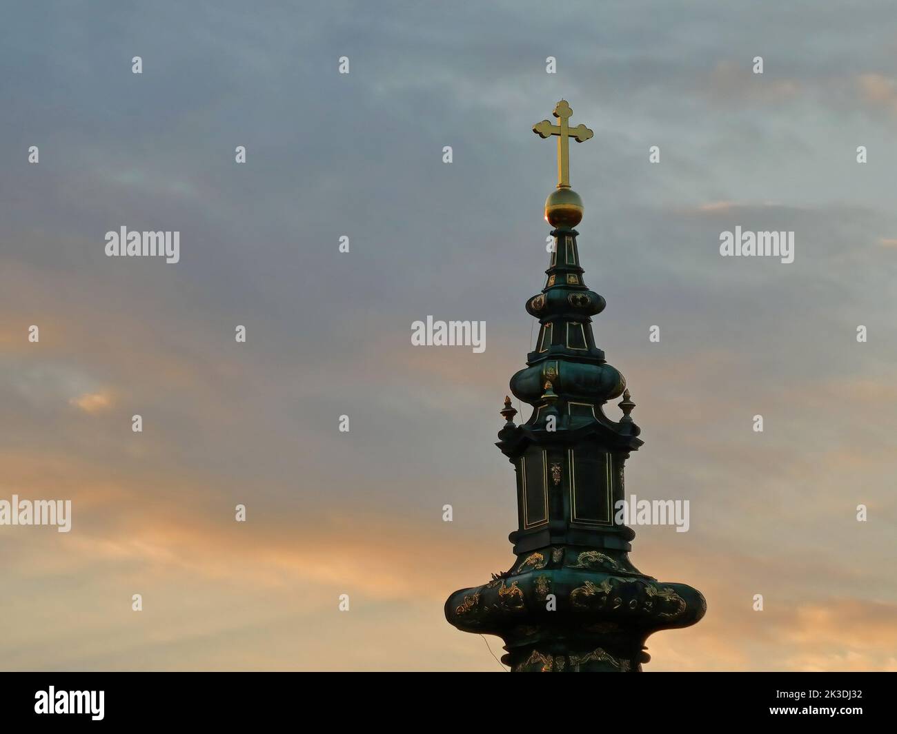 Tower of orthodox church of Saint George, the biggest orthodox church ...