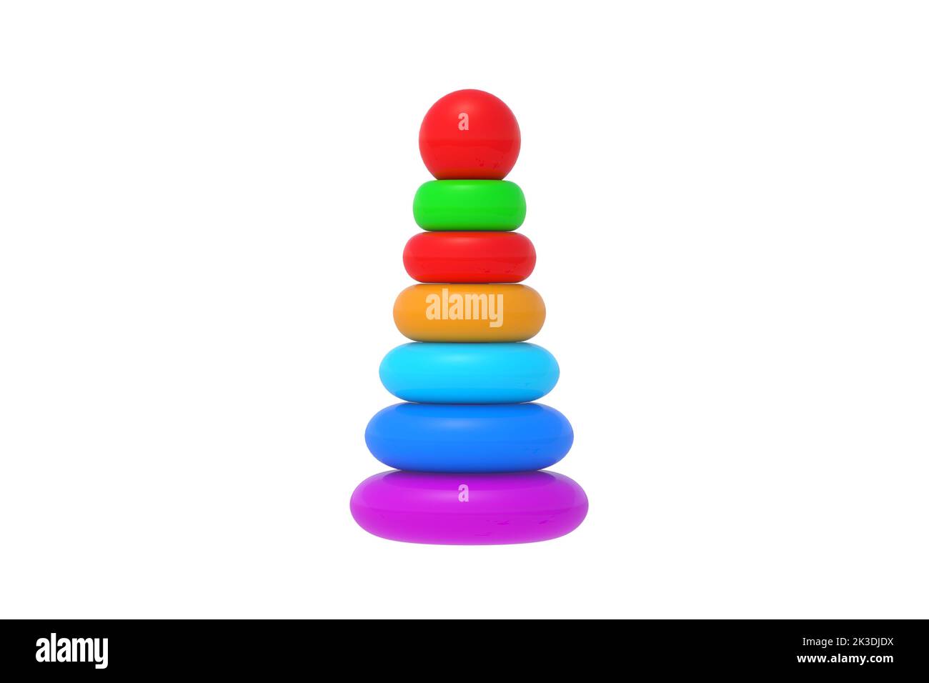 Pyramid toy isolated on white background. 3d render Stock Photo - Alamy