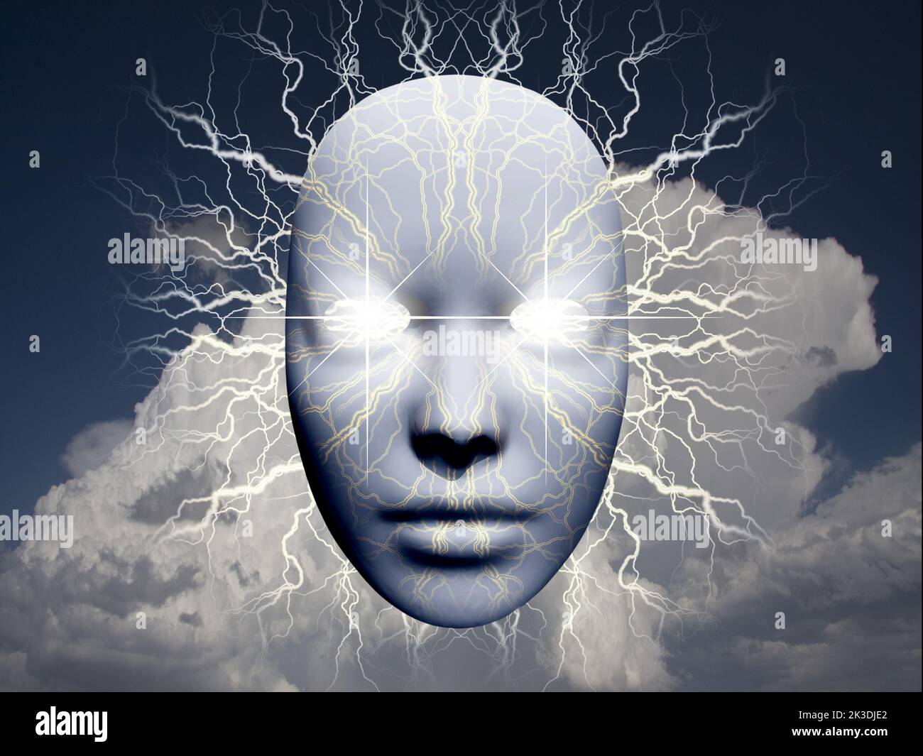 3d rendering glowing thunder hi-res stock photography and images - Alamy