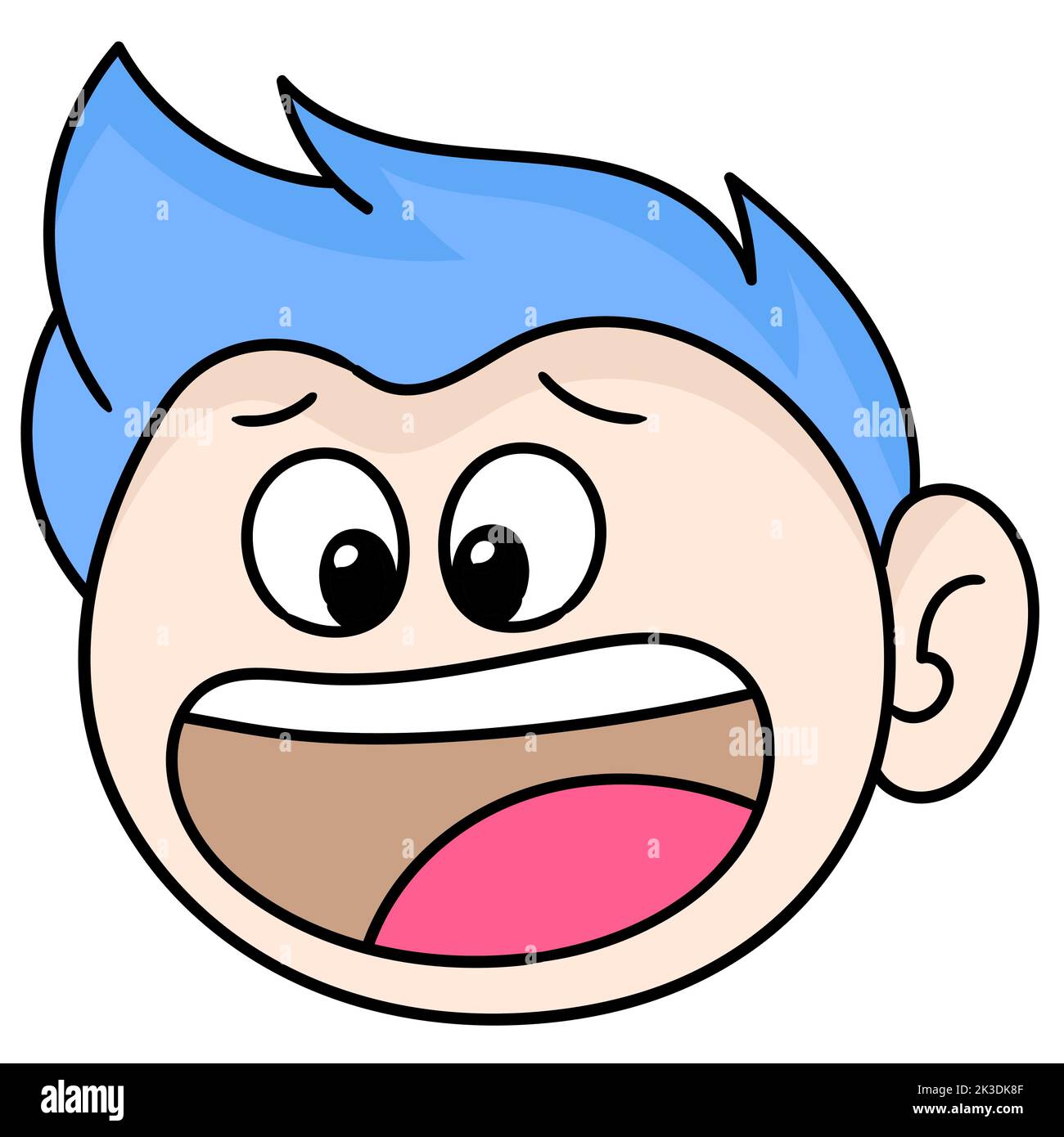 Cartoon surprised boy Cut Out Stock Images & Pictures - Alamy