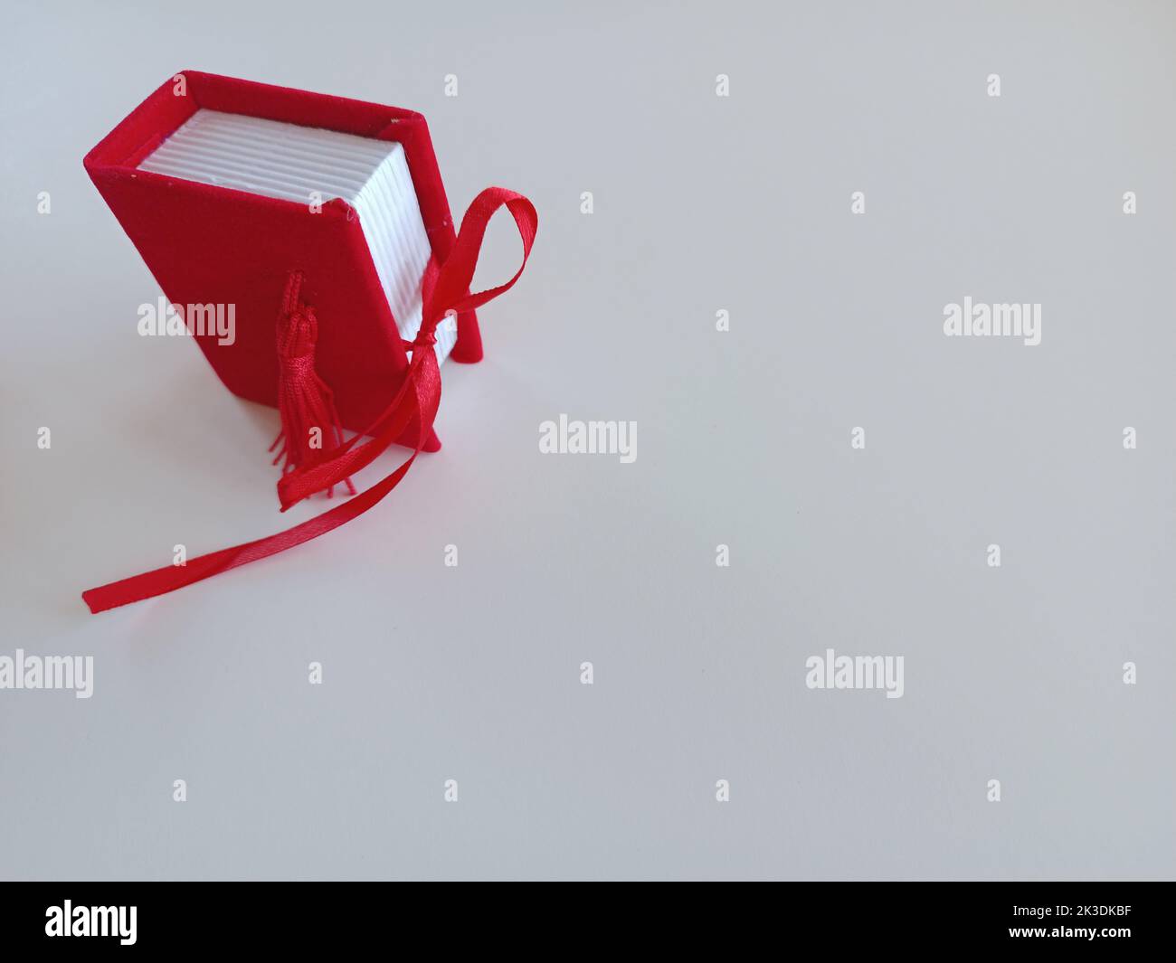 Close-Up Graduation Diploma With Red Color Gift book. Graduation ...