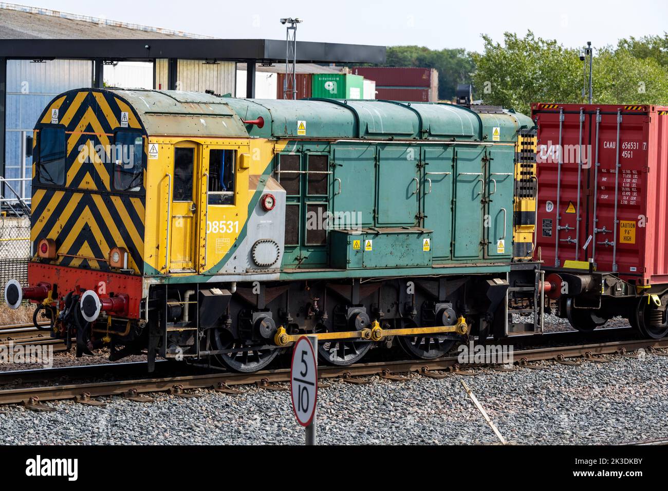 Class 08 diesel shunter port of Felixstowe Suffolk UK Stock Photo - Alamy