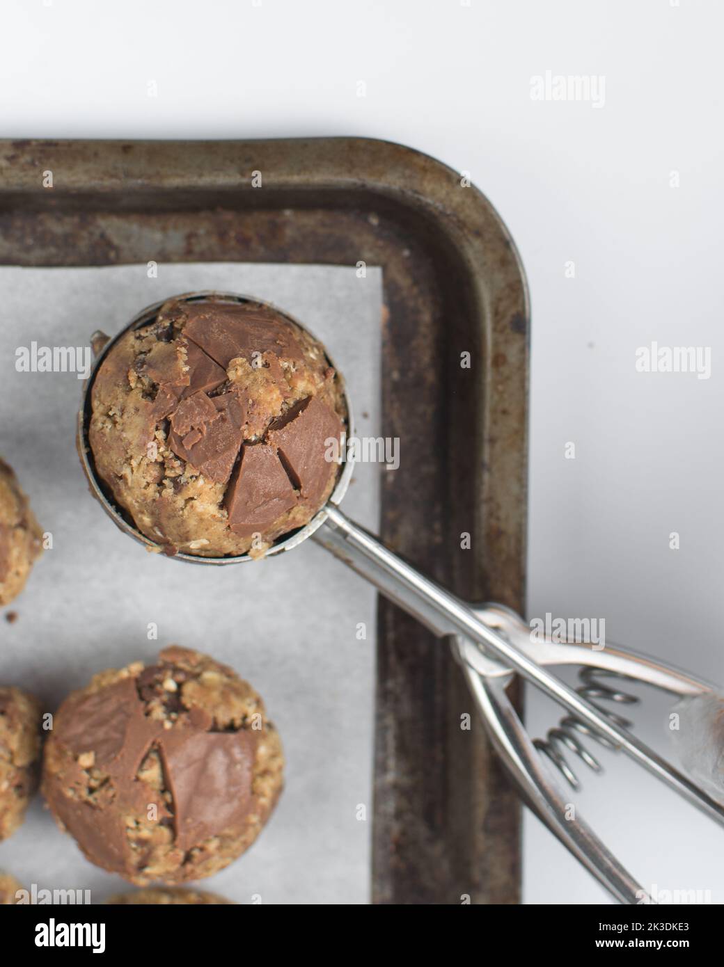 scoops of chocolate chip cookie dough Stock Photo - Alamy
