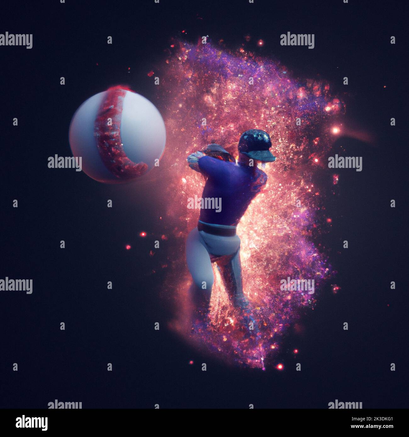 Baseball player hitting ball hi-res stock photography and images - Alamy