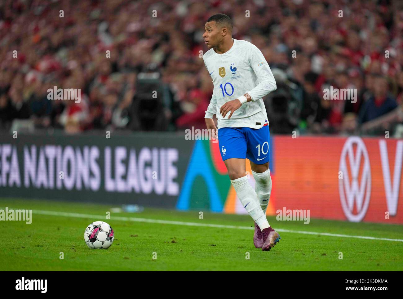 Parken, Copenhagen, Denmark. 25th Sep, 2022. Kylian Mbappé (France ...