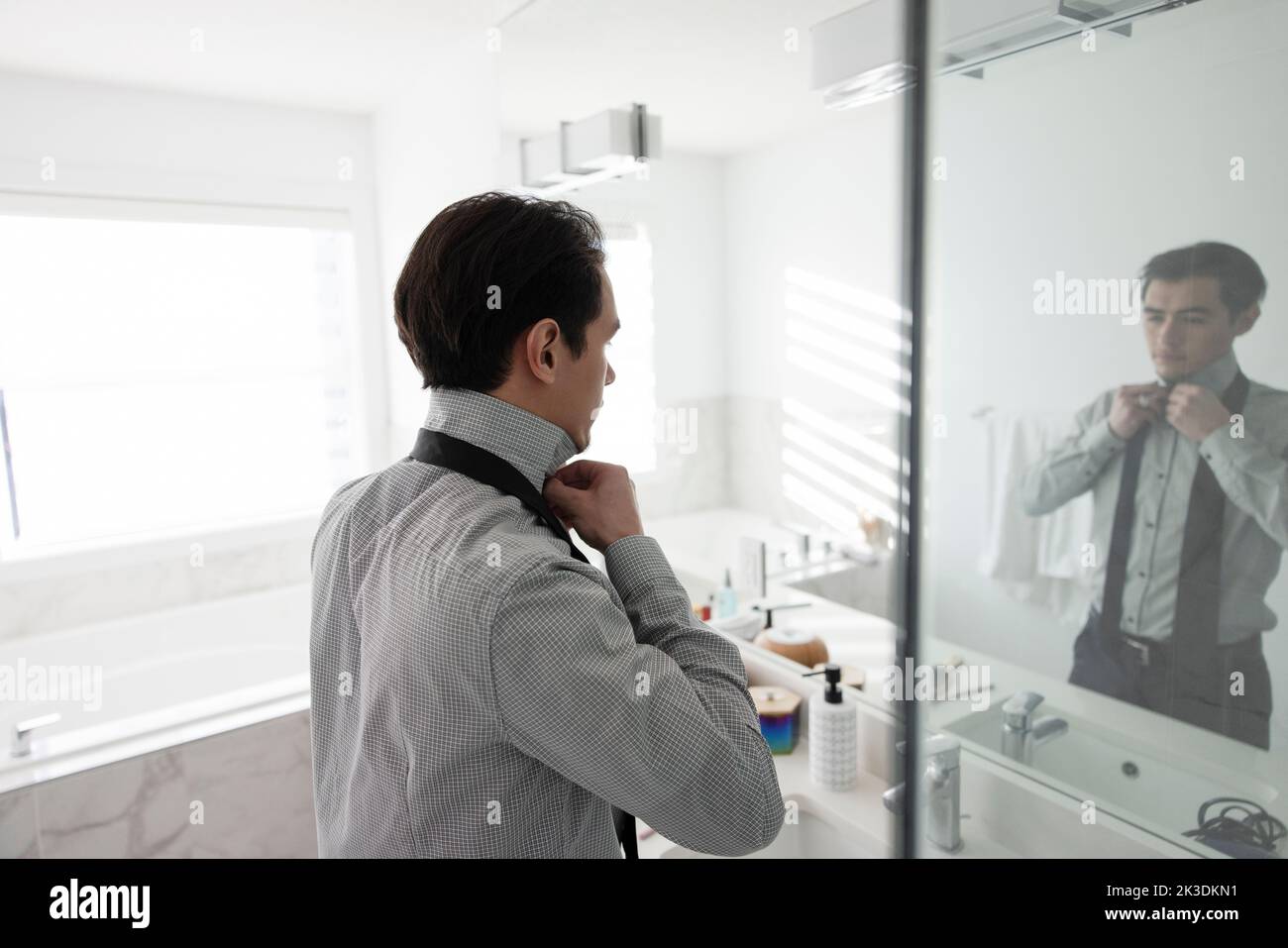 Business Person Looking In Mirror