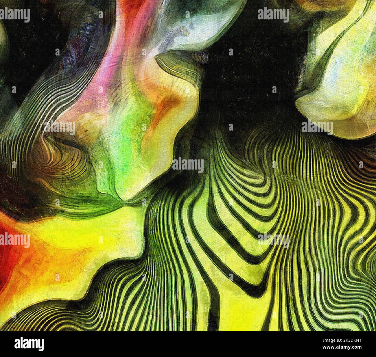 Abstract of color and lines. 3D rendering Stock Photo - Alamy