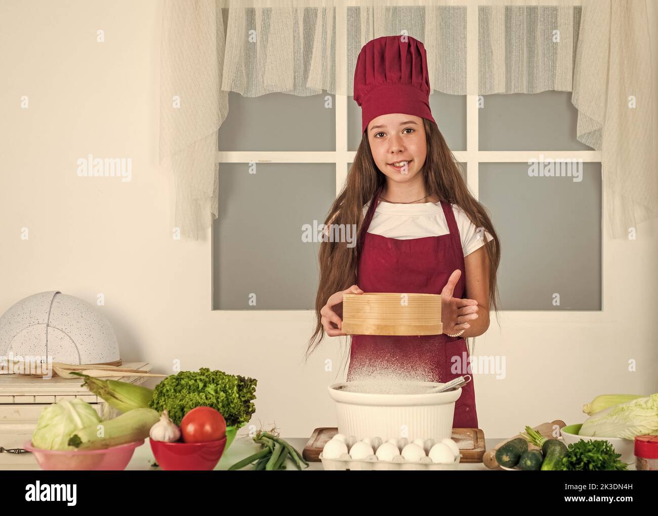 Food with passion. little helper on kitchen. culinary and cuisine ...