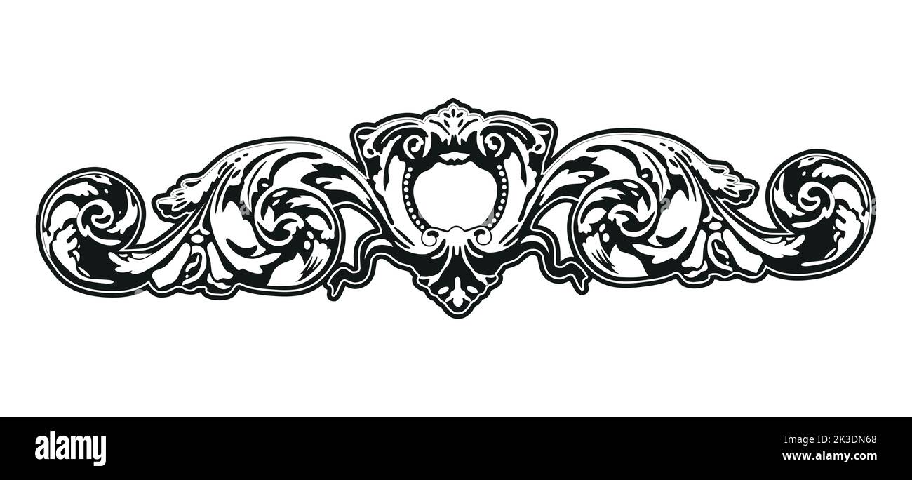 Greek decorative element flower, greek vector shape, stucco decoration ...