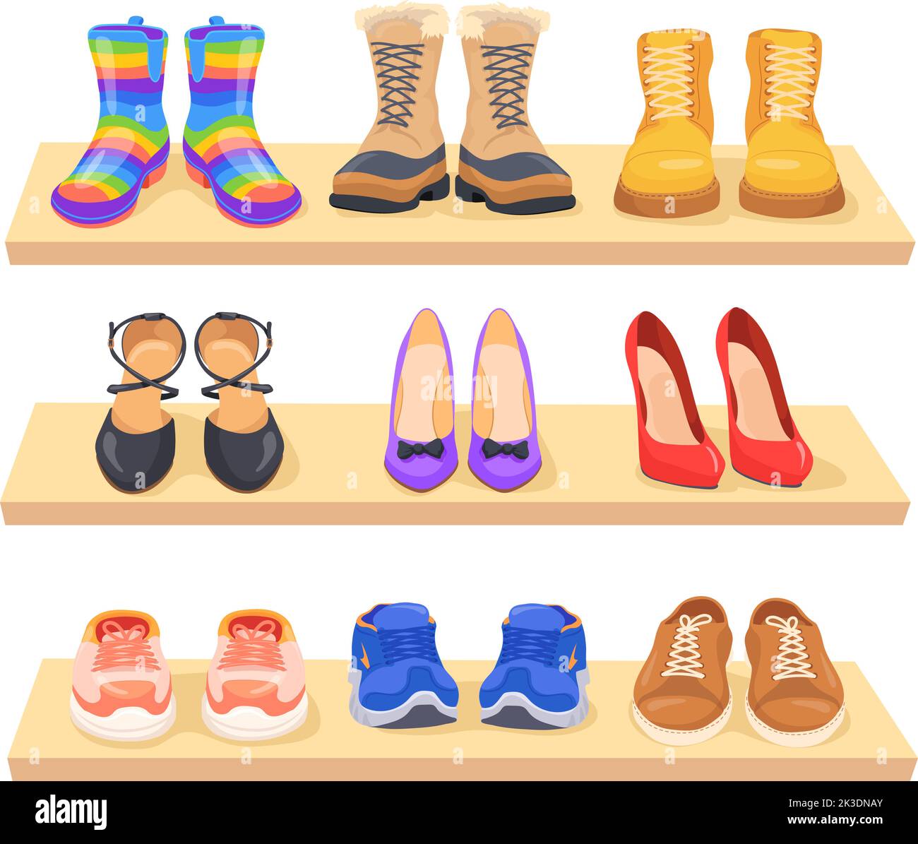 Shoe rack Stock Vector Images - Alamy