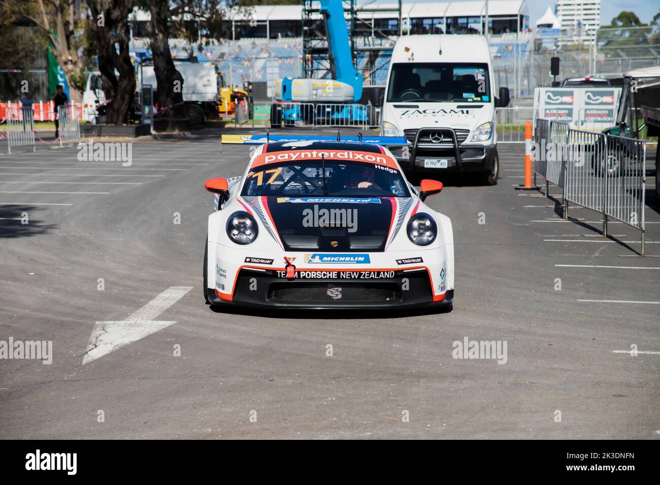The luxurious cars at the Porsche Carrera cup down at Albert Park ...