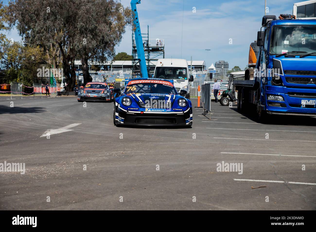 The Porsche Carreras getting ready for the Porsche Carrera cup at ...