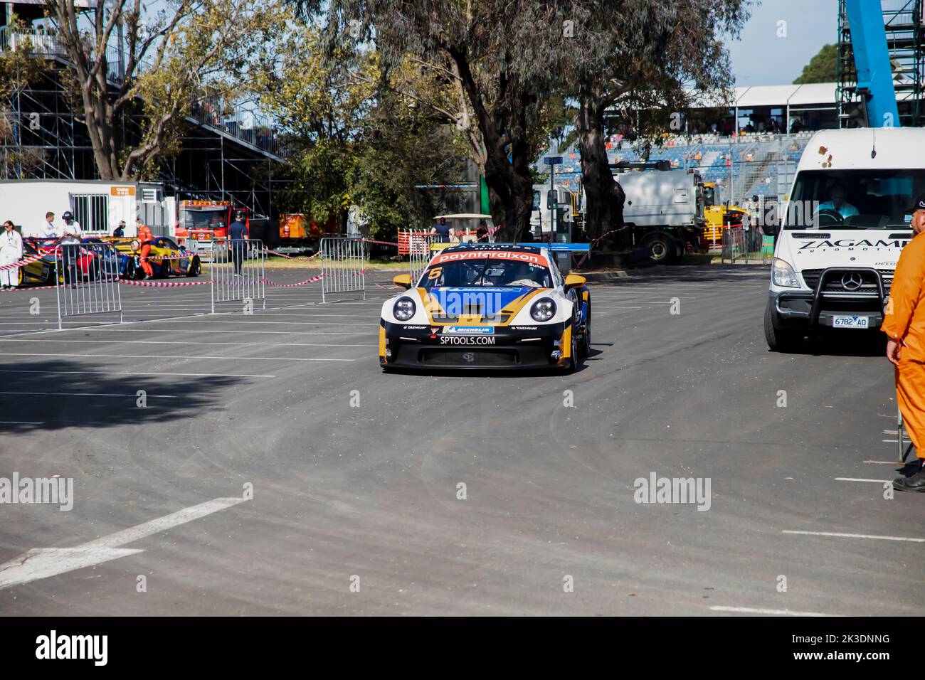 The Porsche Carreras getting ready for the Porsche Carrera cup at ...