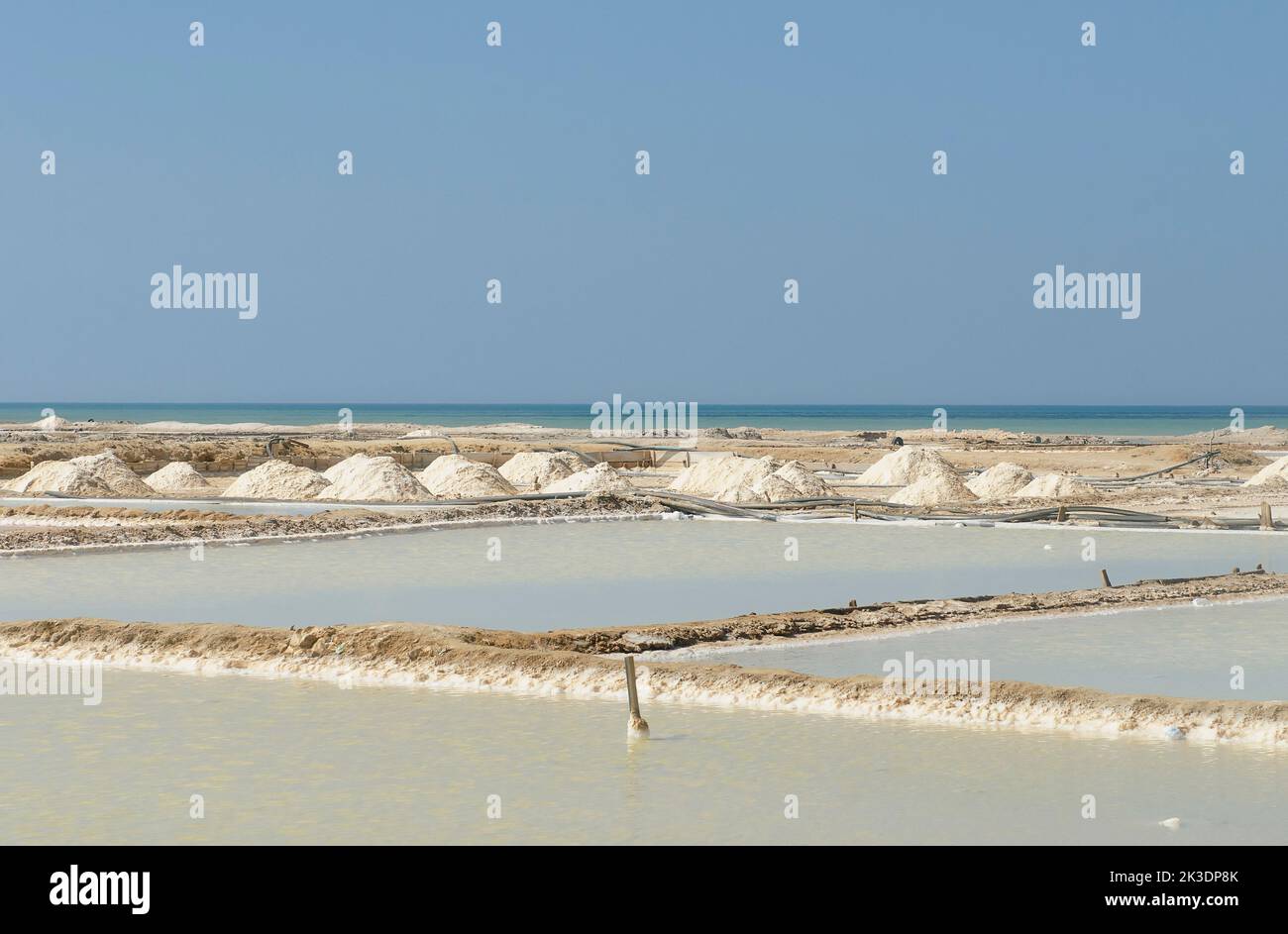 Colombia, La Guajira, Salt mounds at the Manaure salt flats Stock Photo ...