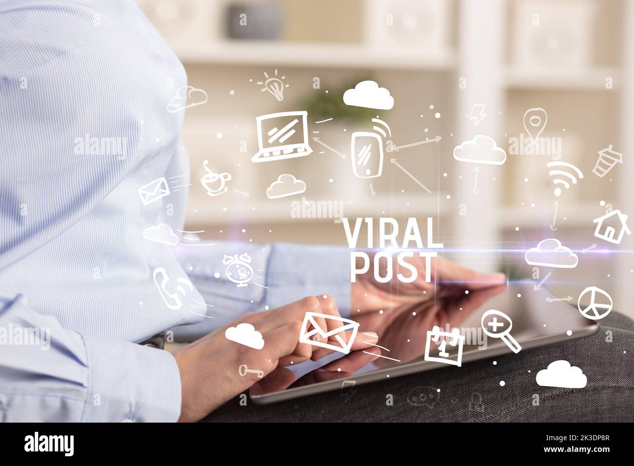 Close-up Of A Person Using Social Networking Stock Photo - Alamy