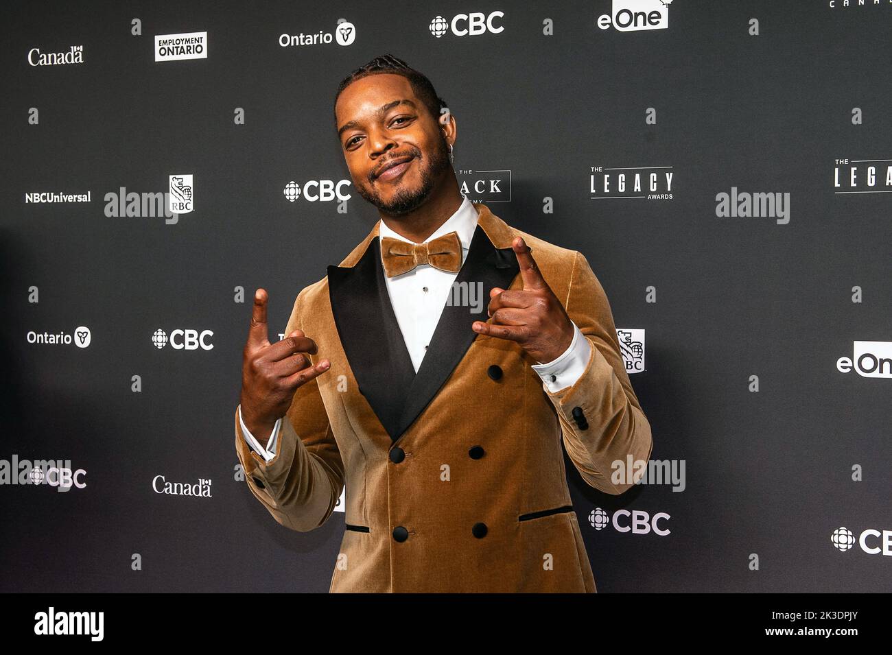 Canadian actor and co-host Stephan James arrives on the black carpet of ...