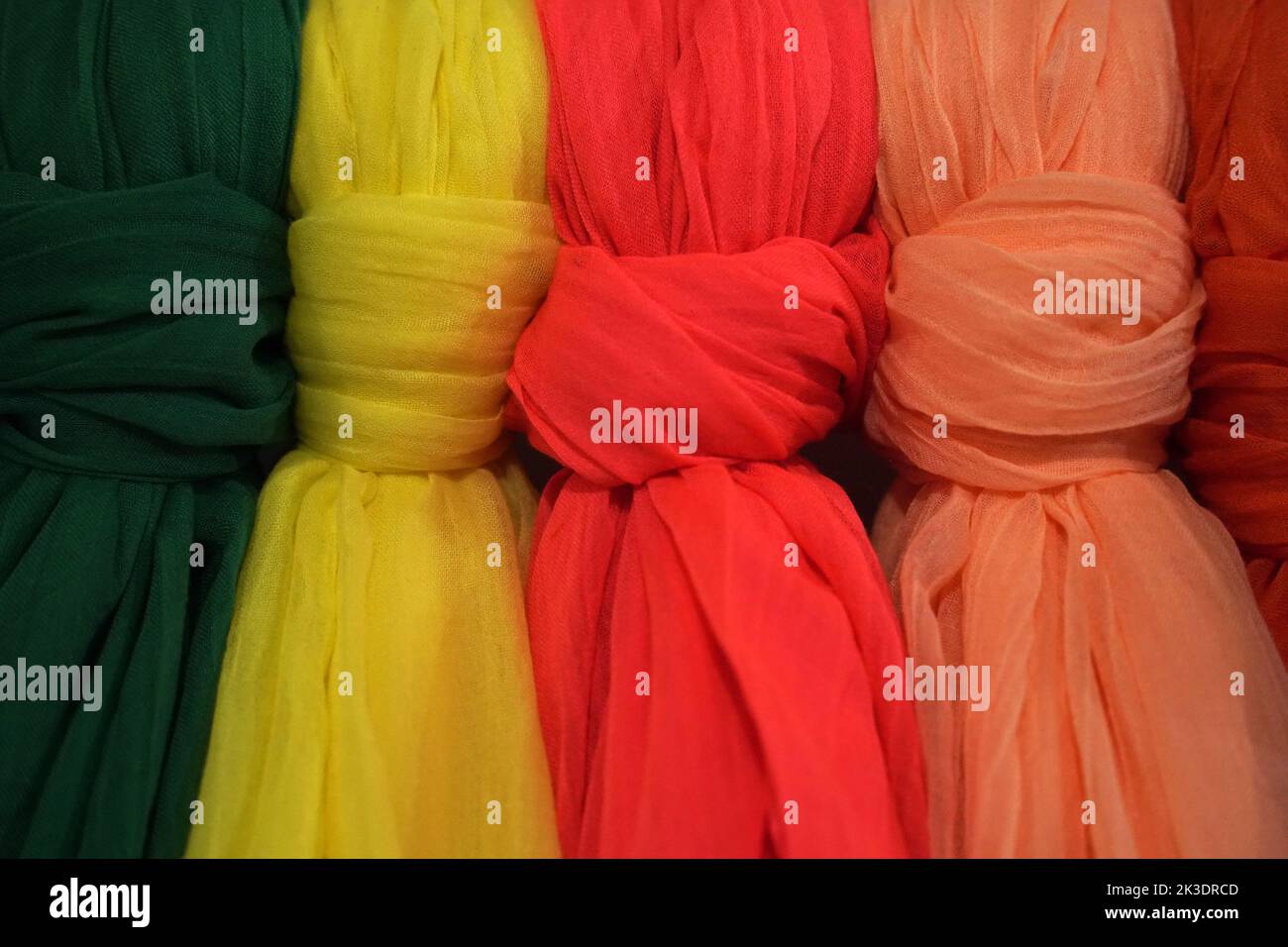 different colors rainbow flag scarf Stock Photo - Alamy