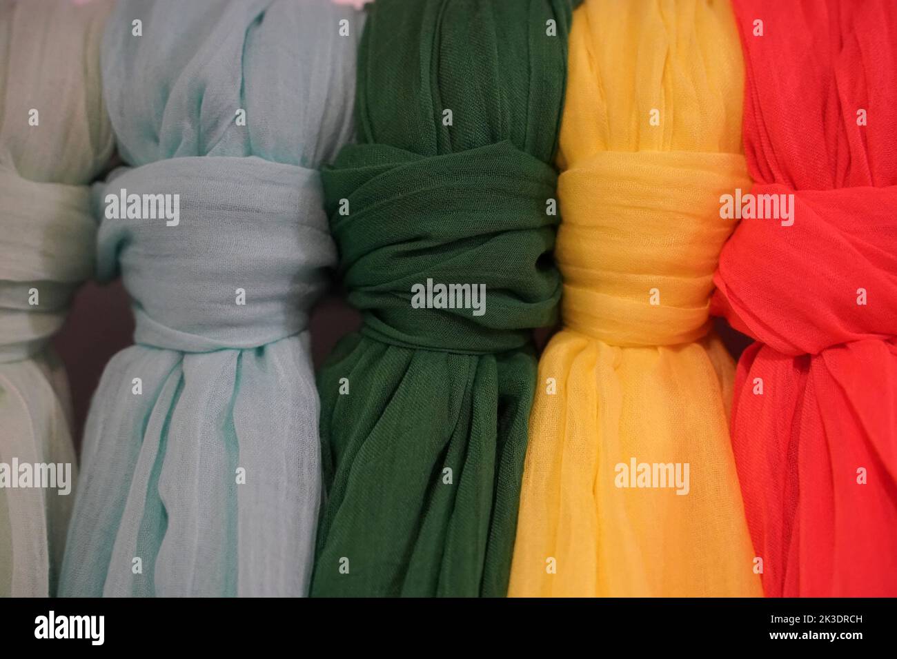 different colors rainbow flag scarf Stock Photo - Alamy
