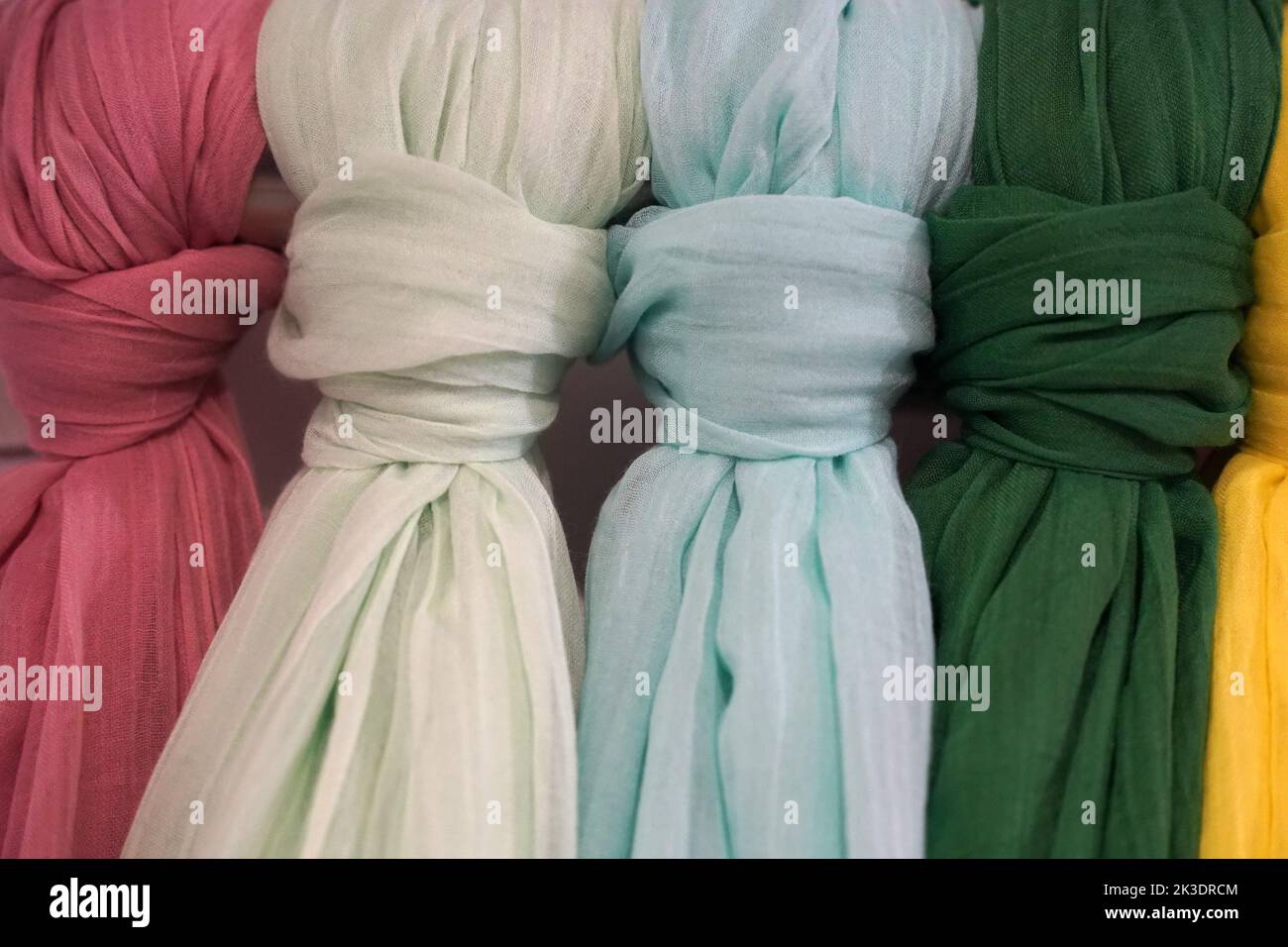 different colors rainbow flag scarf Stock Photo - Alamy